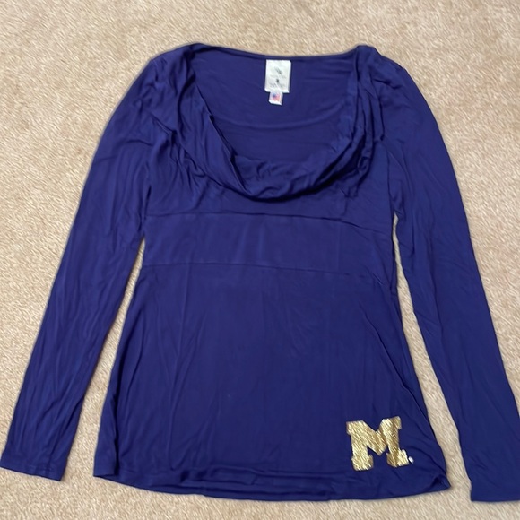Tops | Cute Michigan Cowl Neck Shirt | Poshmark